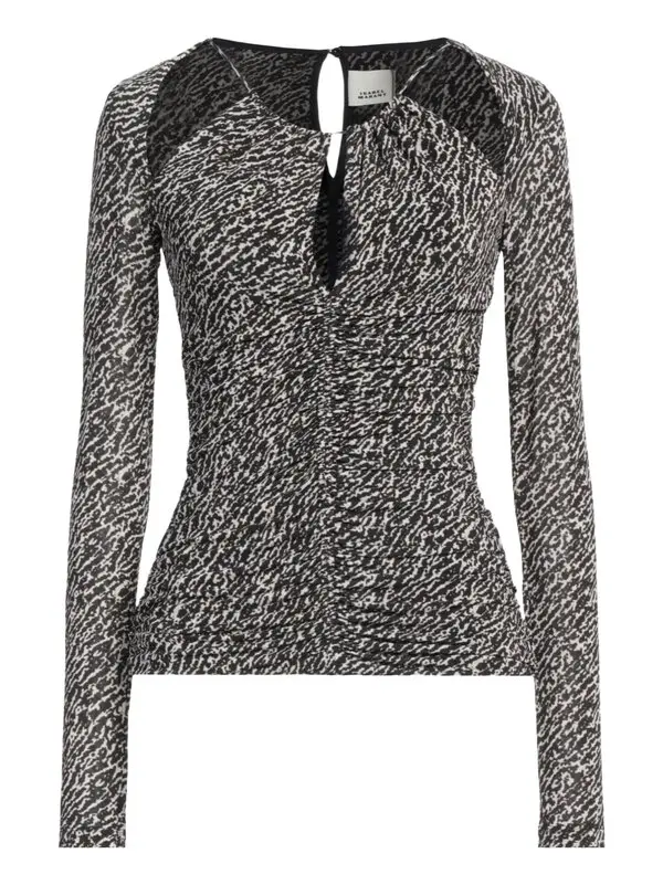 Isabel Marant Étoile Pleated Design Long Sleeve Top - Black