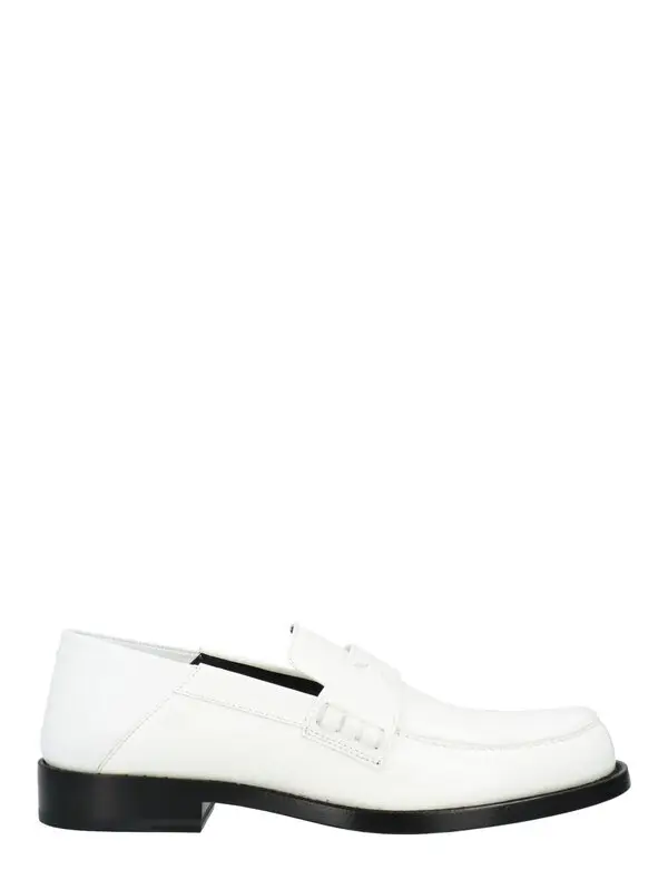 MAISON MARGIELA Round Toe Leather Loafers - White