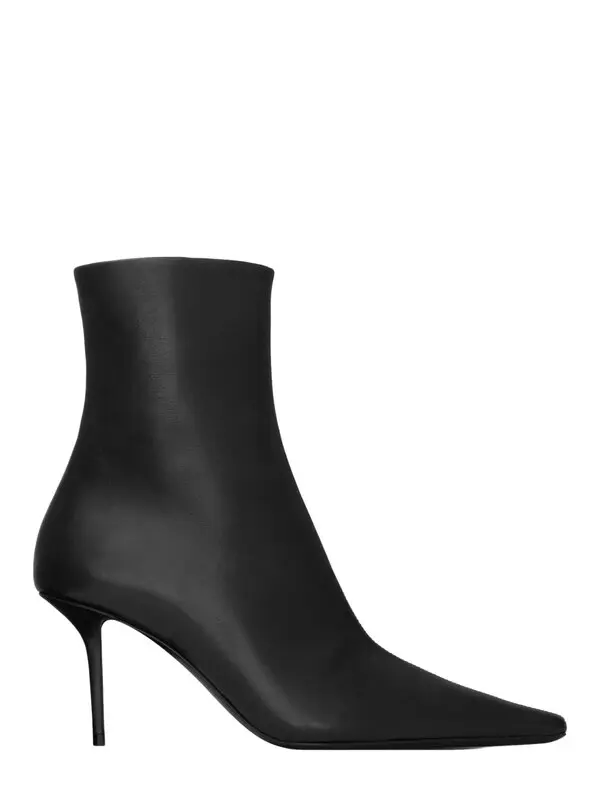 Saint Laurent Ashley Ankle Boots In Smooth Leather - Black