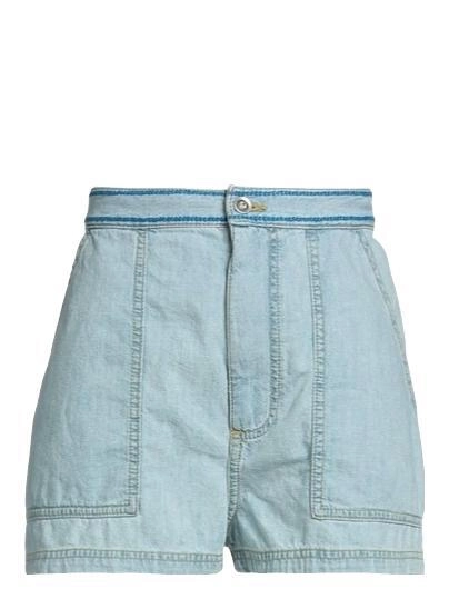 Marni Light Wash Denim Shorts With Embroidery - Blue