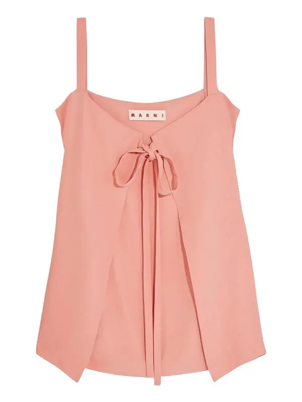 Marni Sleeveless Bow Neck Blouse - Pink