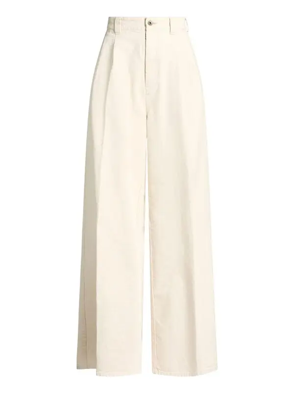 MAISON MARGIELA Wide-leg Canvas Trousers - White