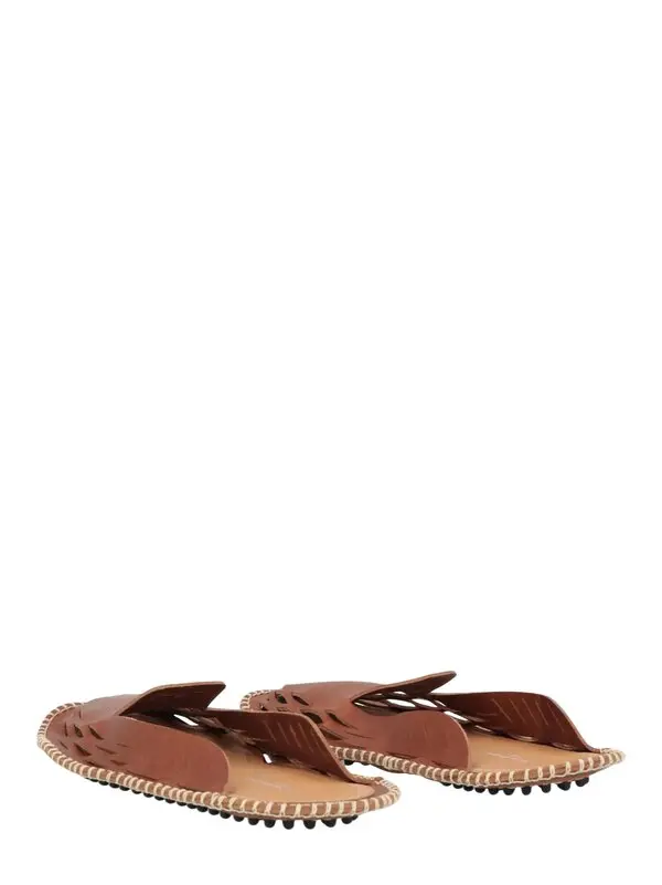 MAISON MARGIELA Minimalist Leather Mules - Brown