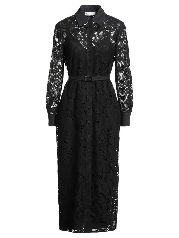 Tory Burch Lace Shirt Dress - Black