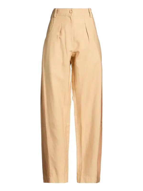 Farm Rio Wide Leg Pants With Belt Loops - Nude