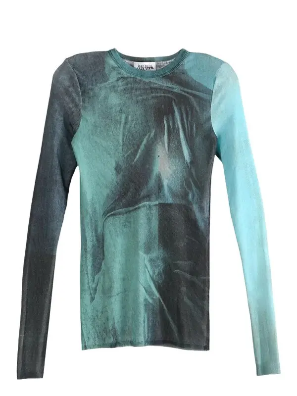 JEAN PAUL GAULTIER Abstract Print Long-sleeve T-shirt - Green