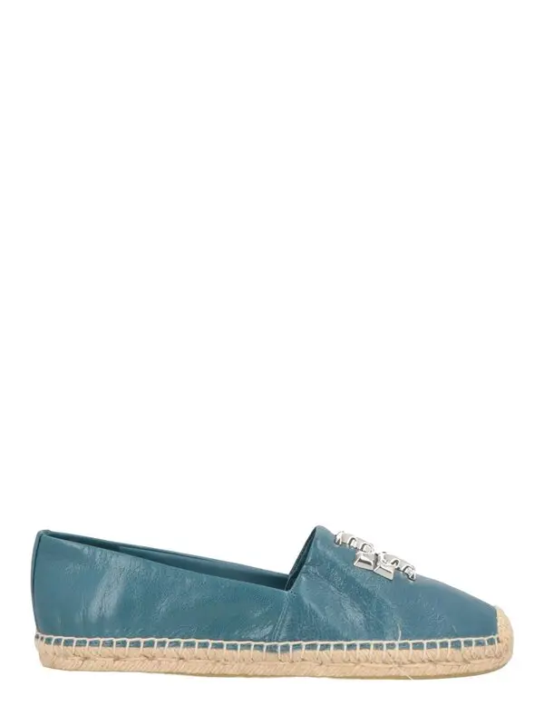 Tory Burch Leather Espadrilles With Appliqués - Blue