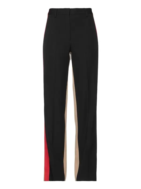 Burberry Tailored Trousers With Colorblock Detail - Black
