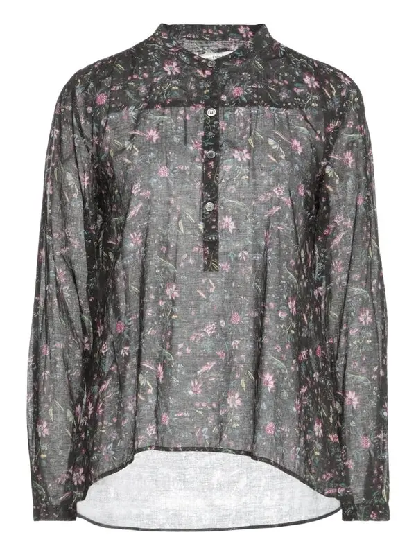 Isabel Marant Étoile Floral Print Button Collar Shirt - Gray