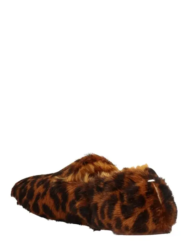 MAISON MARGIELA Leopard Print Round Toe Flat - Brown