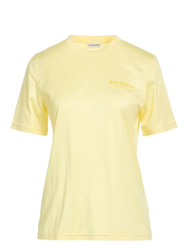 Burberry Short Sleeve Crewneck T-shirt With Logo - Nude