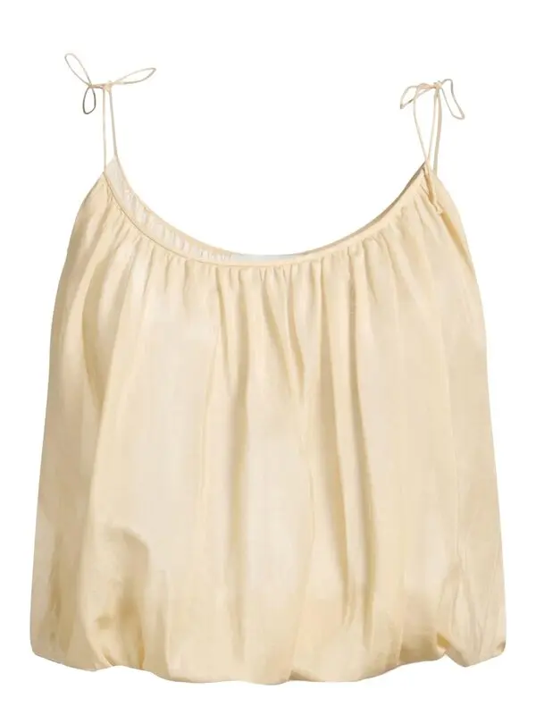 Tory Burch Sleeveless Plunge Neck Top - Nude