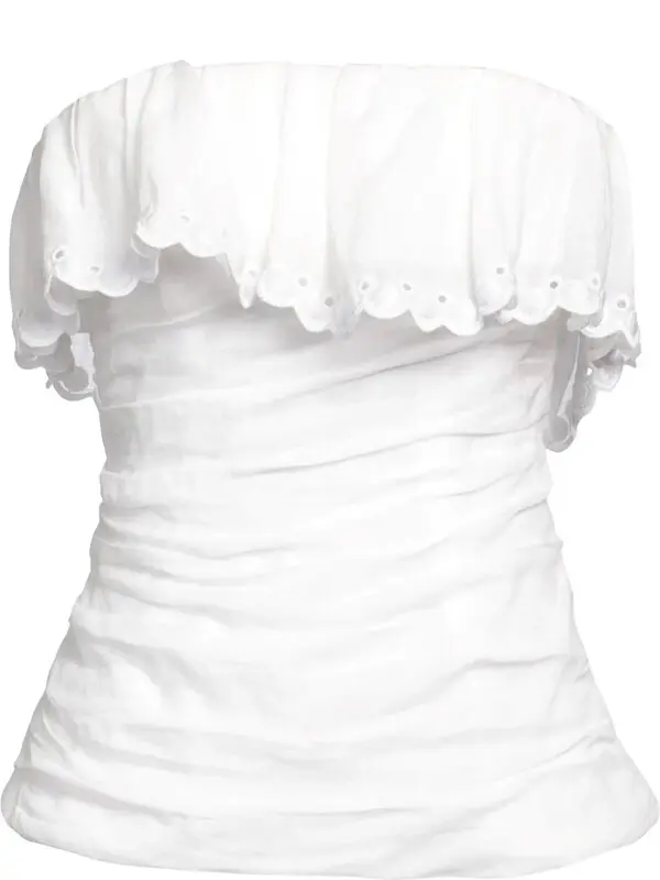 Isabel Marant Étoile Sleeveless Ruched Top - White