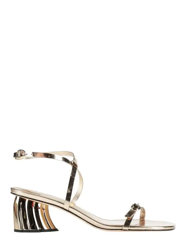 Farm Rio Metallic Leather Sandals - Nude