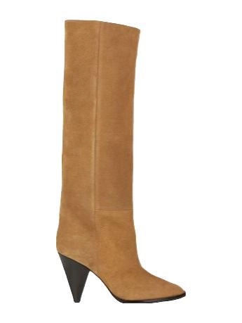 Isabel Marant Étoile Suede Cowboy Boots With Cone Heel - Brown