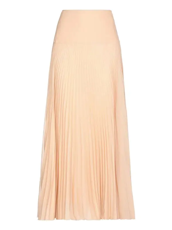 Chloé Chiffon Midi Skirt - Nude