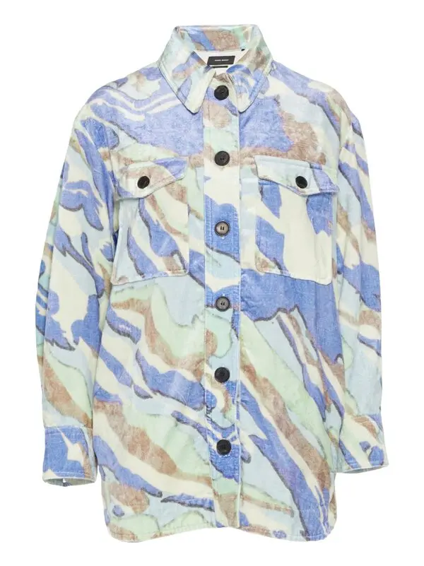 Isabel Marant Étoile Printed Long-sleeved Shirt - White