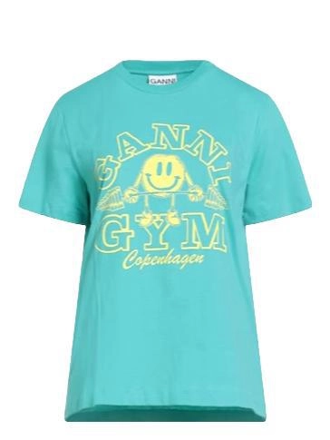 GANNI Printed T-shirt - Blue