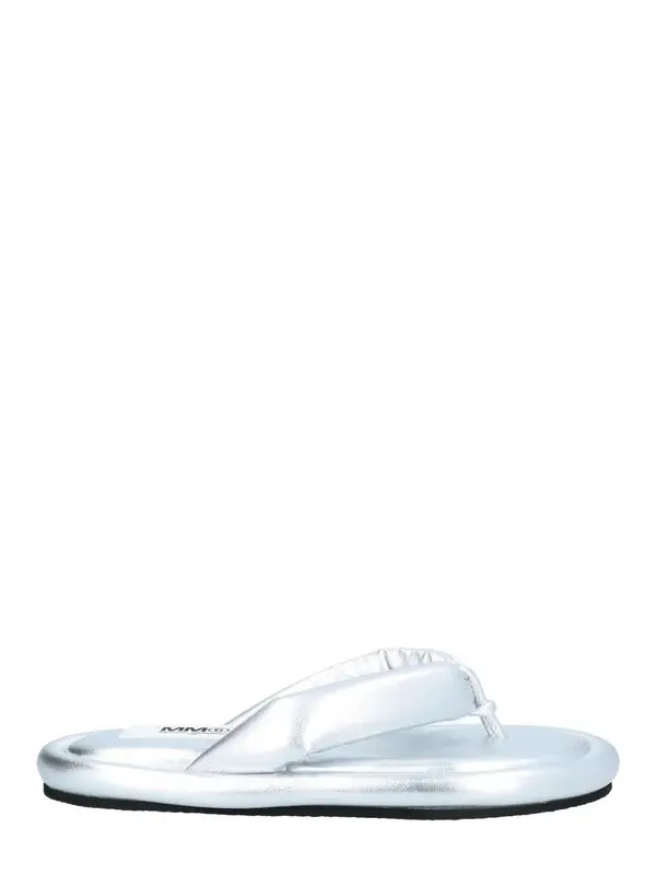 MAISON MARGIELA Metallic Flip Flops - White