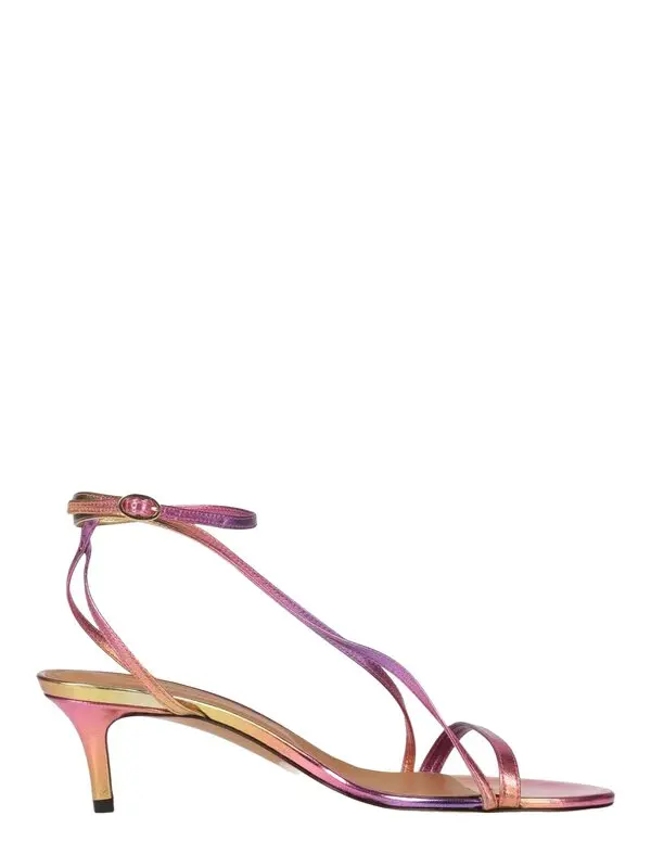 Isabel Marant Étoile Metallic Leather Ankle Strap Sandals - Nude