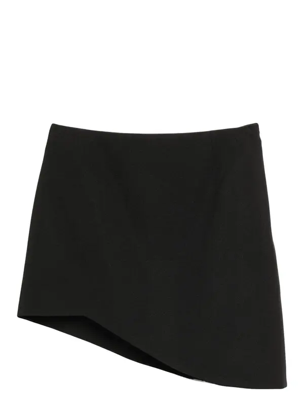 Saint Laurent Flared Skirt With Zip Fastening - Black