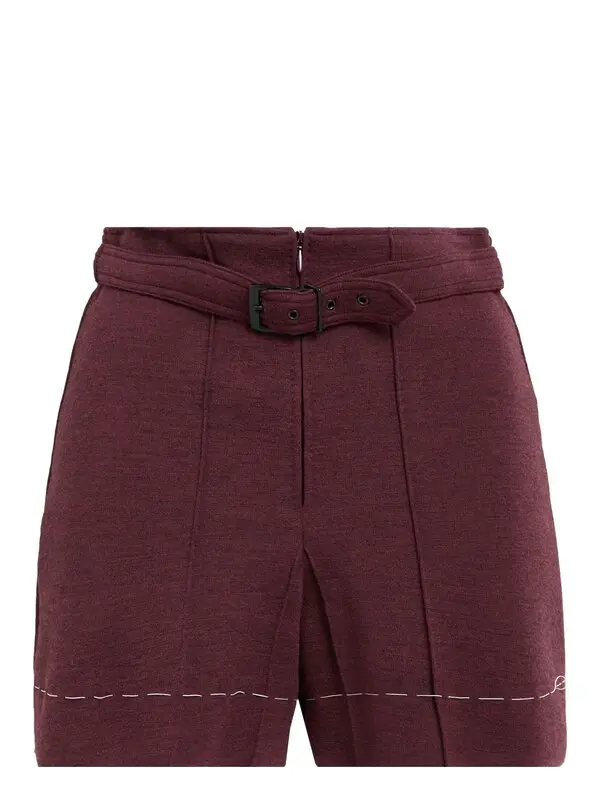 MAISON MARGIELA Belted Shorts - Red