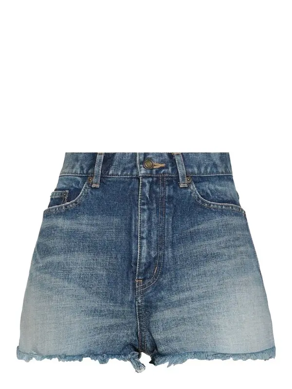 Saint Laurent Denim Shorts - Blue