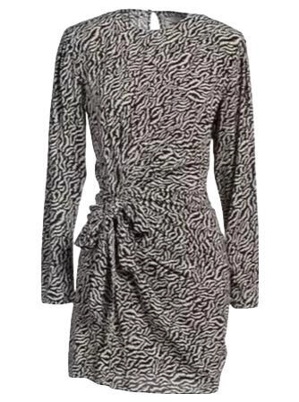 Isabel Marant Étoile Two-tone Printed Mini Dress - Gray