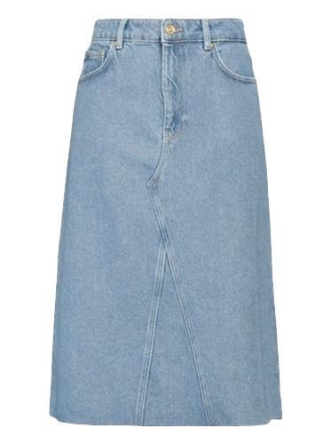 GANNI Flared Denim Skirt - Blue
