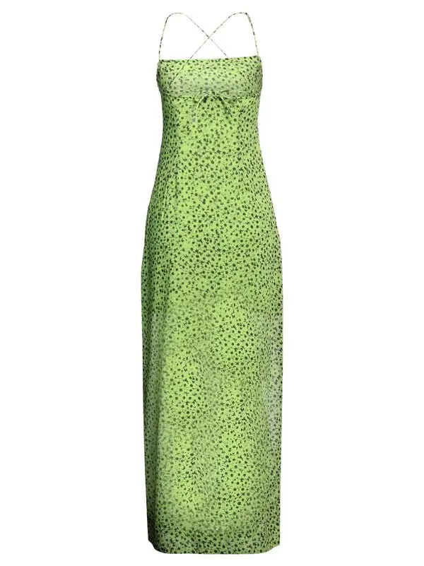 GANNI Floral-print Maxi Dress - Green