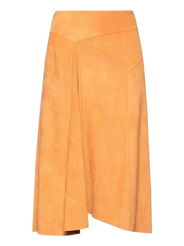 Isabel Marant Étoile Faux Suede Fabric Skirt - Orange