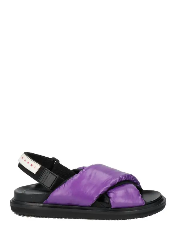 Marni Two-tone Shell Strappy Sandals - Black
