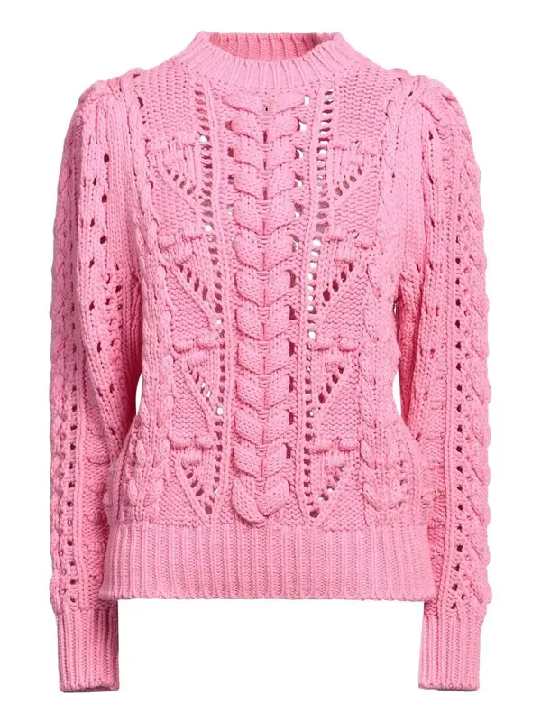 Isabel Marant Étoile Cable-knit Crewneck Sweater - Pink
