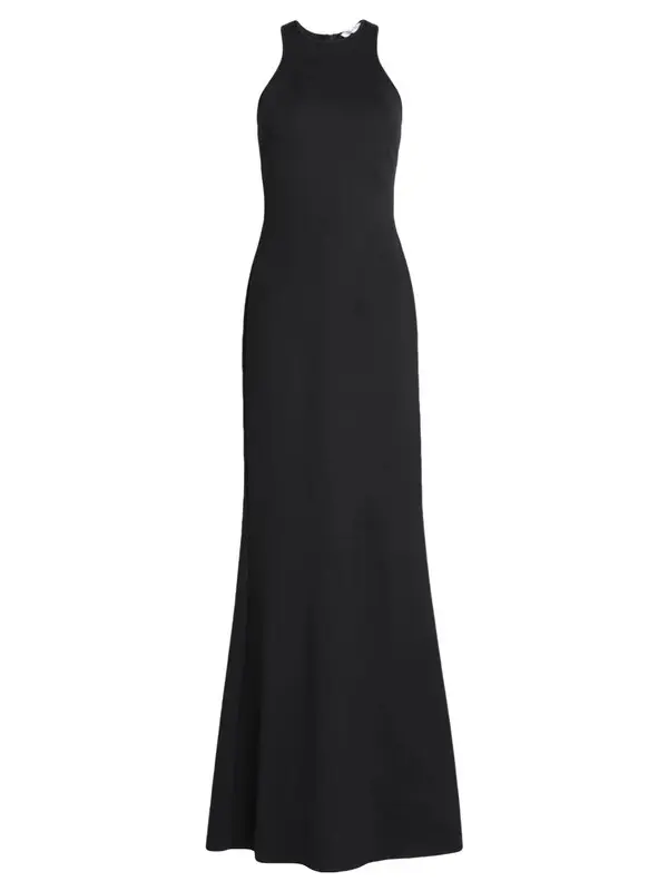 Max Mara Sleeveless Jersey Trapeze Maxi Dress - Black