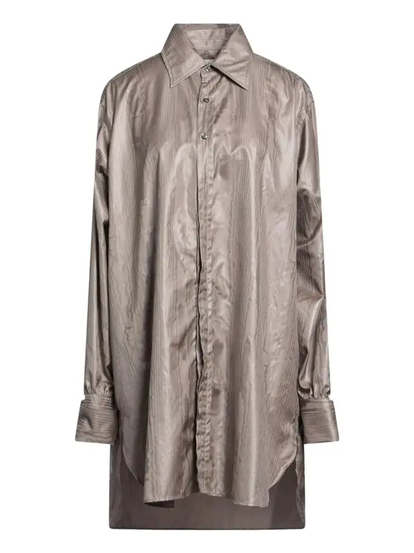 MAISON MARGIELA Taffeta Long Sleeve Shirt - Multicolor