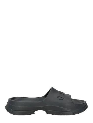 GANNI Rubber Slides - Black