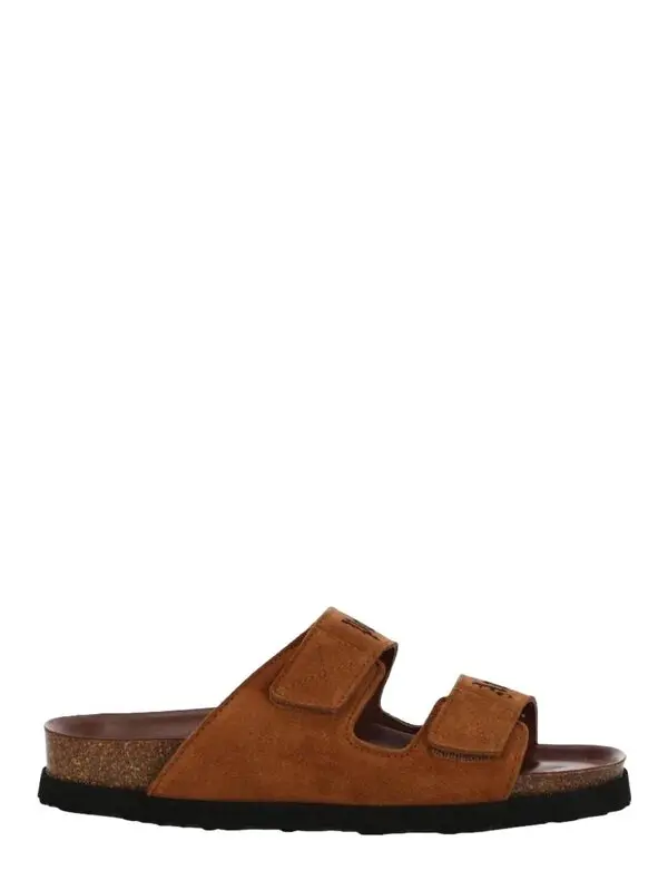 Palm Angels Logo-print Touch-strap Sandals - Brown
