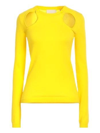 Isabel Marant Étoile Cashmere Cutout Crewneck Long Sleeve Knit - Yellow