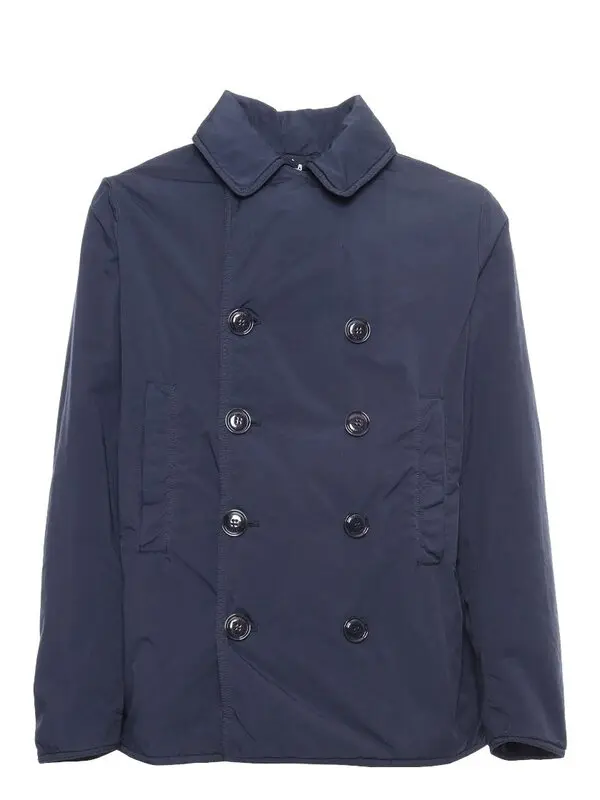 Aspesi Double-breasted Lapel Jacket - Blue