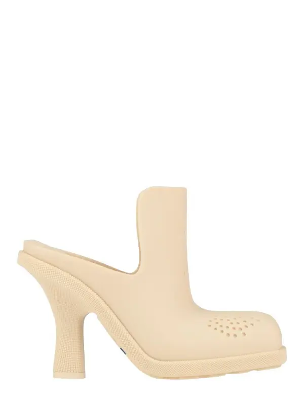 Burberry Pointed Toe Mules With Logo Appliqu - No
