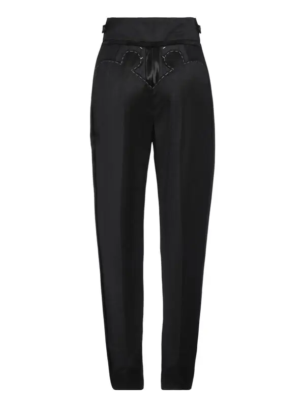 MAISON MARGIELA Wool Tapered Trousers - Black