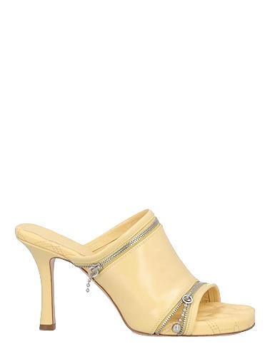 Burberry Leather Stiletto Sandals With Zip Detailing - Nude