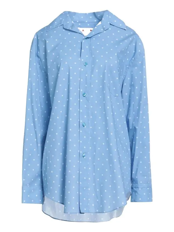 Marni Polka Dot Poplin Shirt - Blue