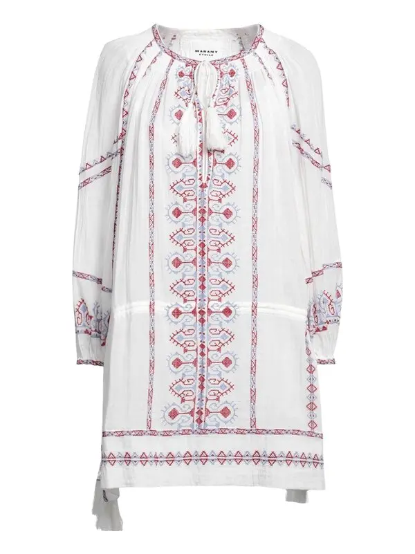 Isabel Marant Étoile Embroidered Kaftan Dress - White
