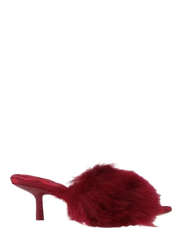 Burberry Minimalist Leather Stiletto Heels - Red