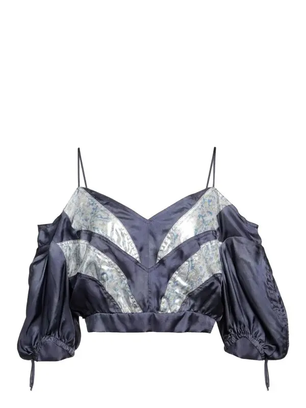 Isabel Marant Étoile Multicolor Woven Top - Gray