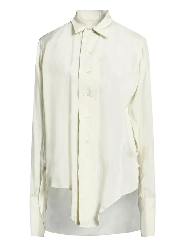 MAISON MARGIELA Oversized Satin Shirt - White