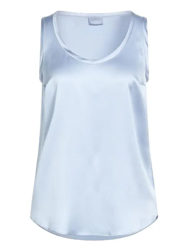 Brunello Cucinelli Sleeveless Satin Top - Blue