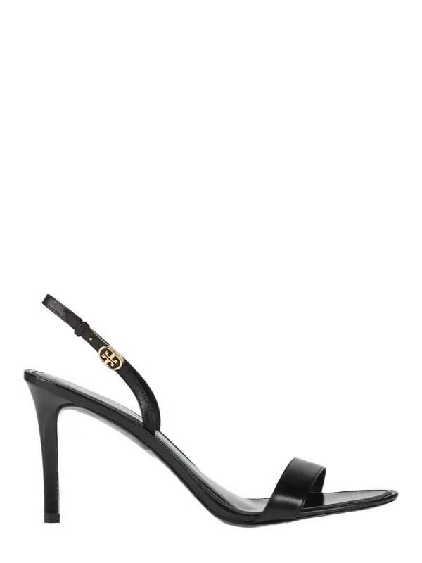 Tory Burch Slingback Stiletto Heel Sandals - Black