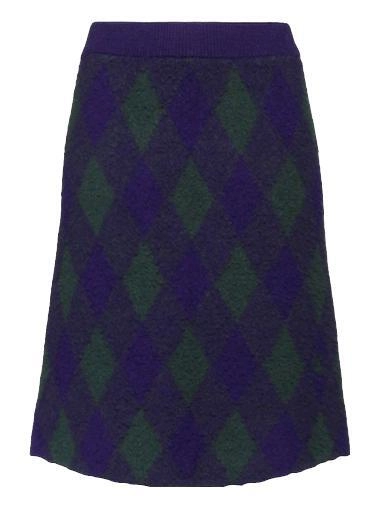 Burberry Argyle Midi Skirt - Black